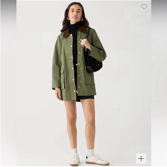 J. Crew | Jackets & Coats | J Crew Heritage Green Waxed Cotton Chore ...